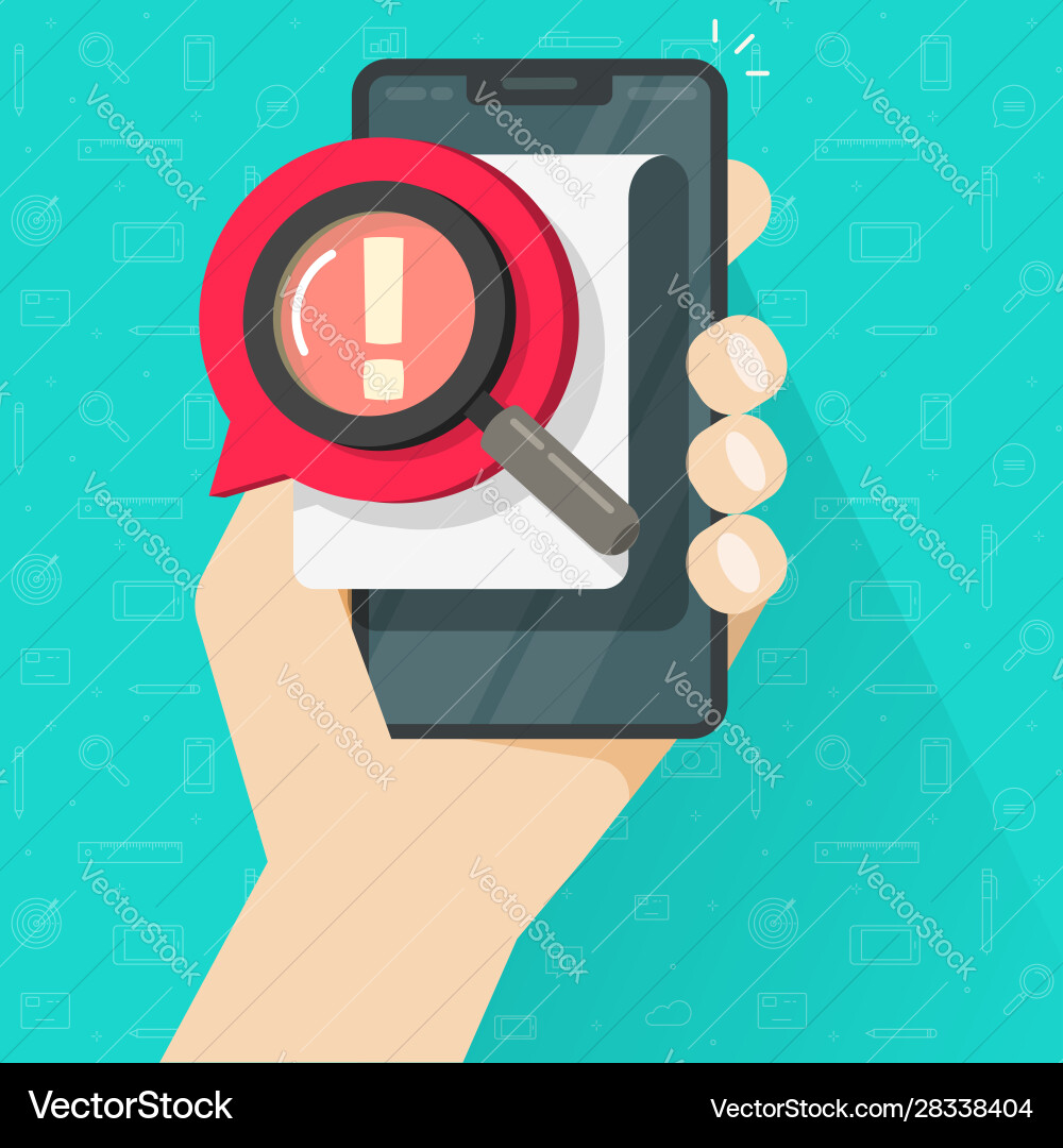 Risk message or caution alert on document Vector Image