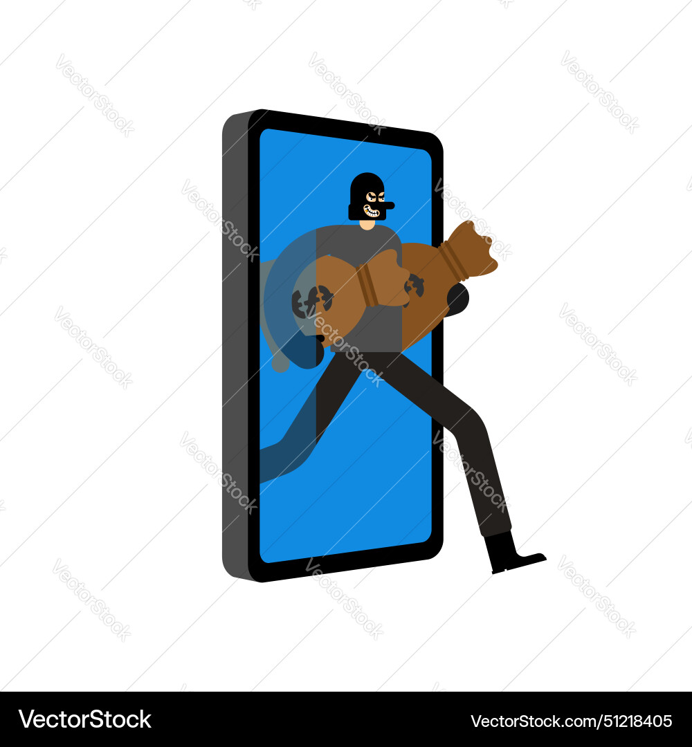 Criminal Hacking Theft Royalty Free Vector Image