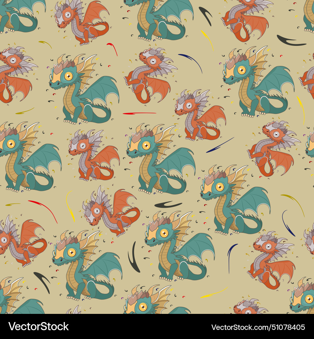 Dragon pattern Royalty Free Vector Image - VectorStock
