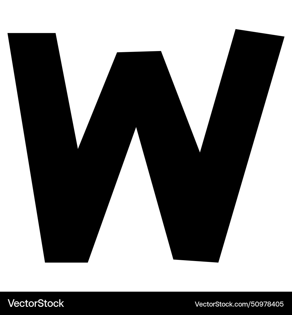 English alphabet w 1 Royalty Free Vector Image