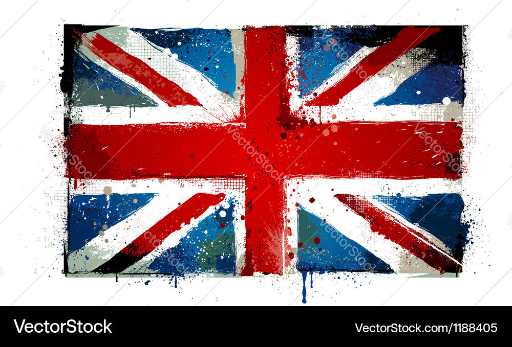 Grunge UK Flag Royalty Free Vector Image - VectorStock