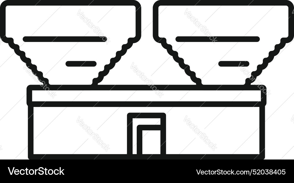 Modern stadium building with two stands Royalty Free Vector