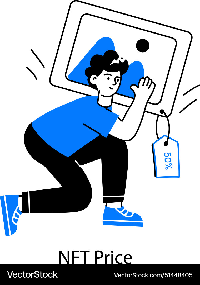 Nft price Royalty Free Vector Image - VectorStock