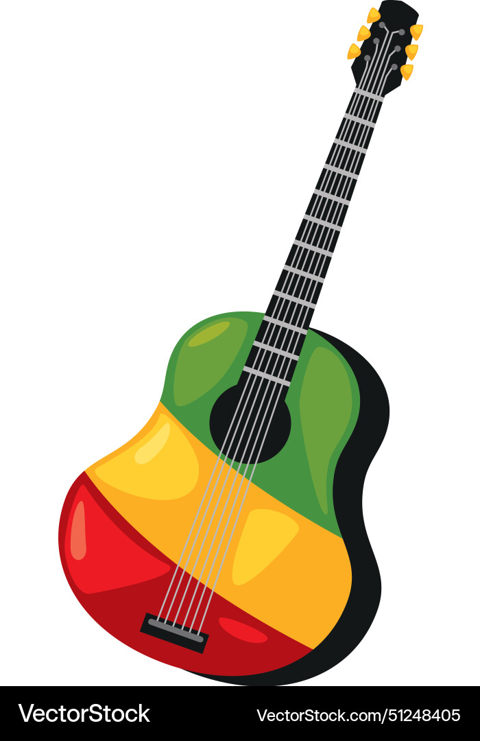 Reggae guitar music Royalty Free Vector Image - VectorStock