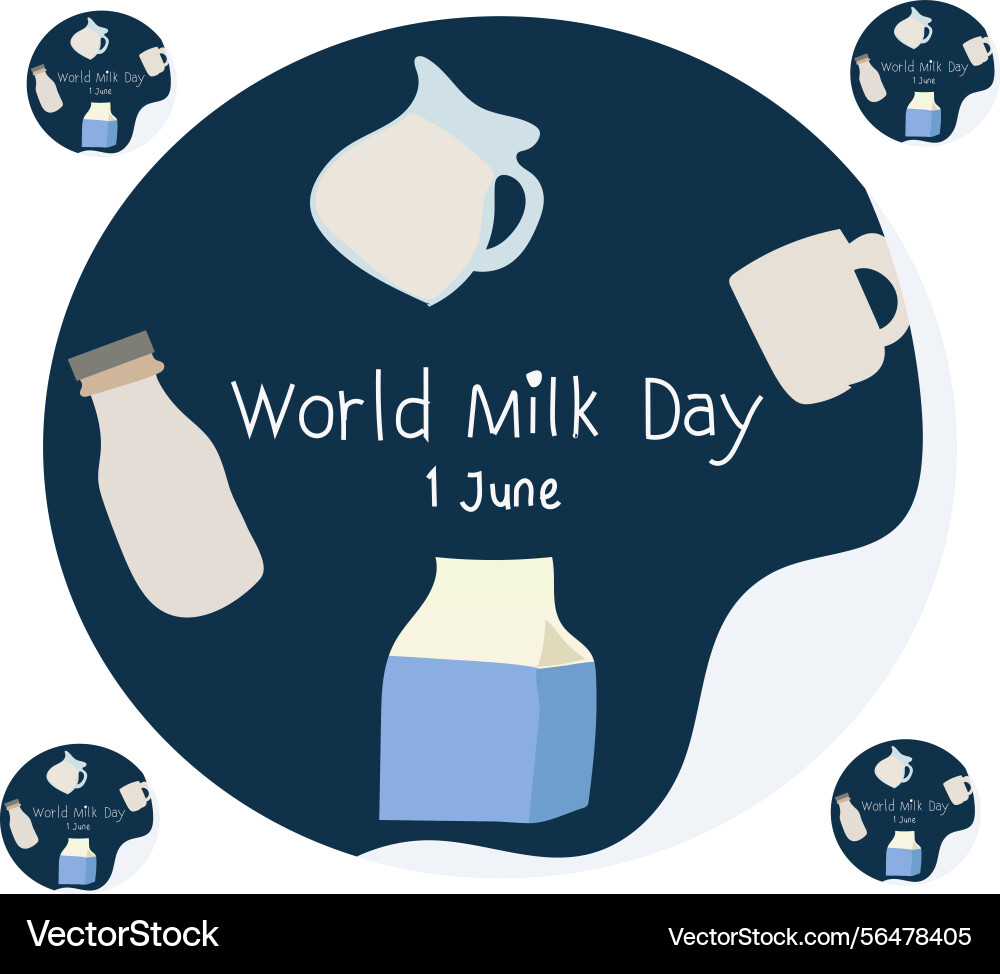 World milk day Royalty Free Vector Image - VectorStock