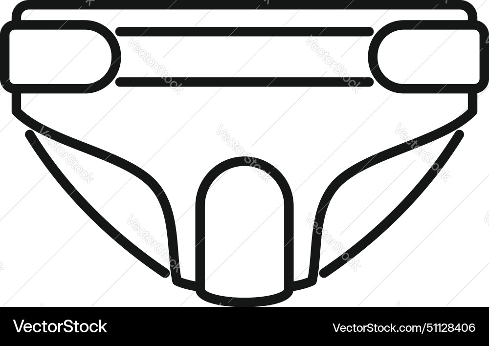Baby diaper icon outline clean object Royalty Free Vector