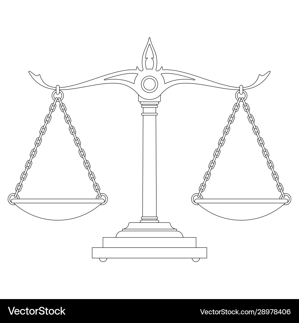 Scales justice Royalty Free Vector Image - VectorStock