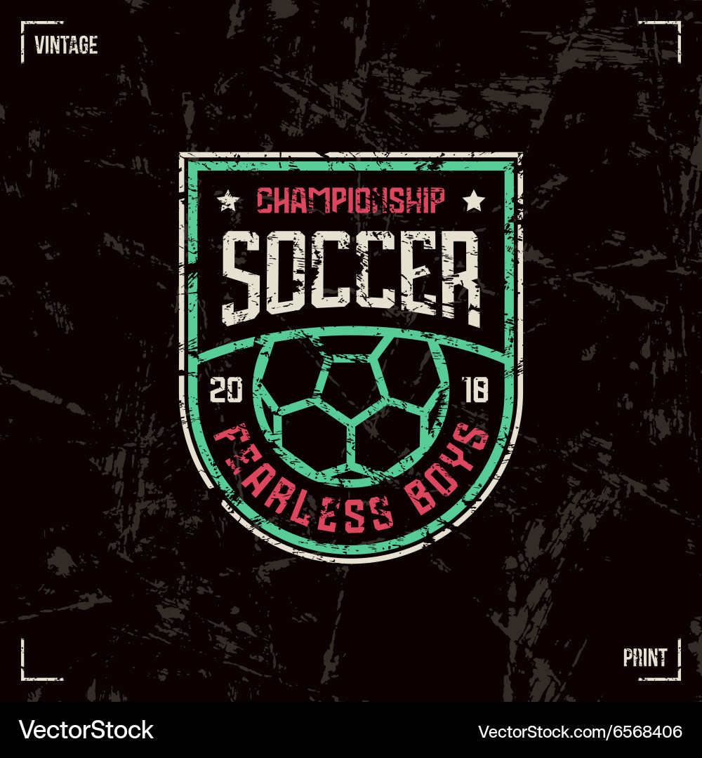 Soccer badge Royalty Free Vector Image - VectorStock