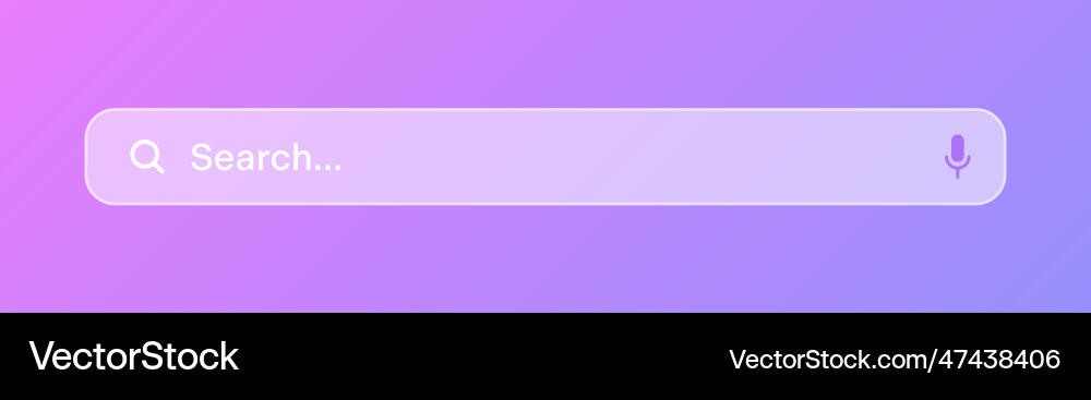 Transparent search bar internet browser engine Vector Image