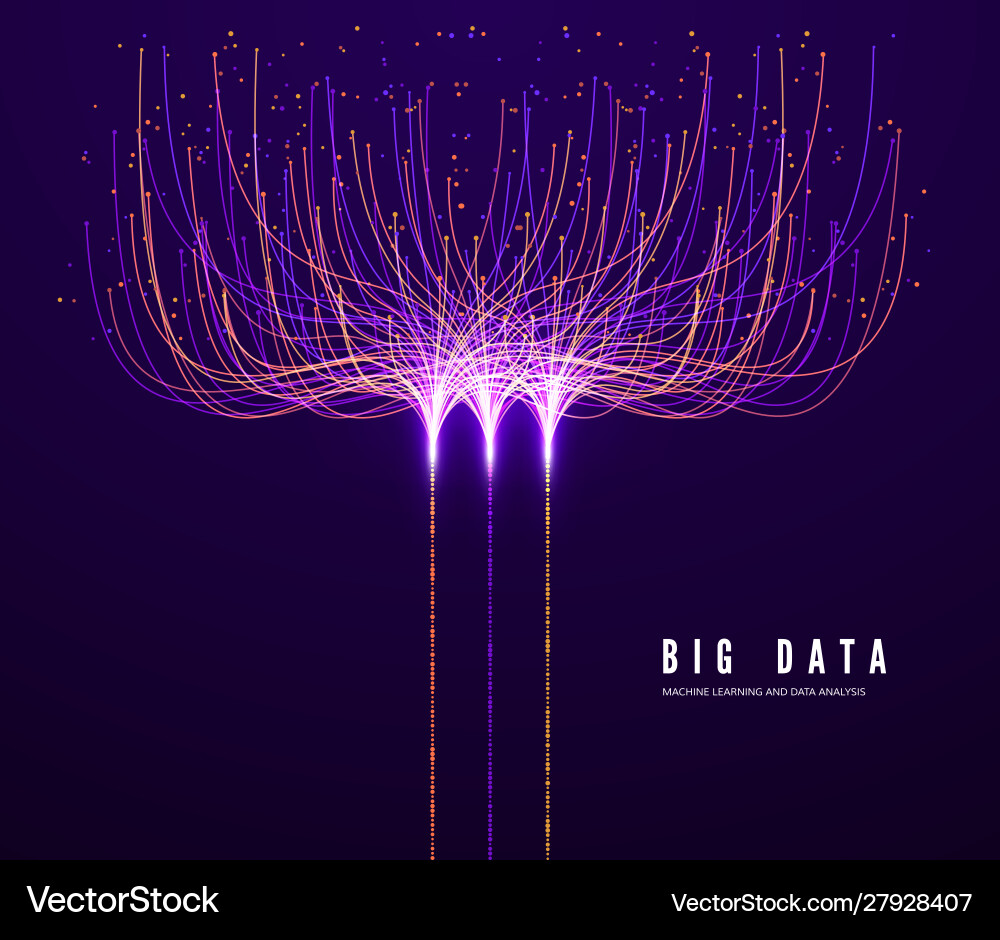Big data concept machine learning Royalty Free Vector Image
