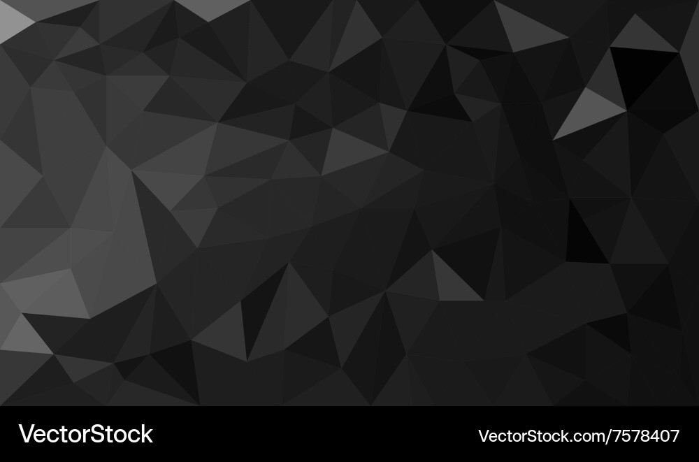 Black polygon background Royalty Free Vector Image