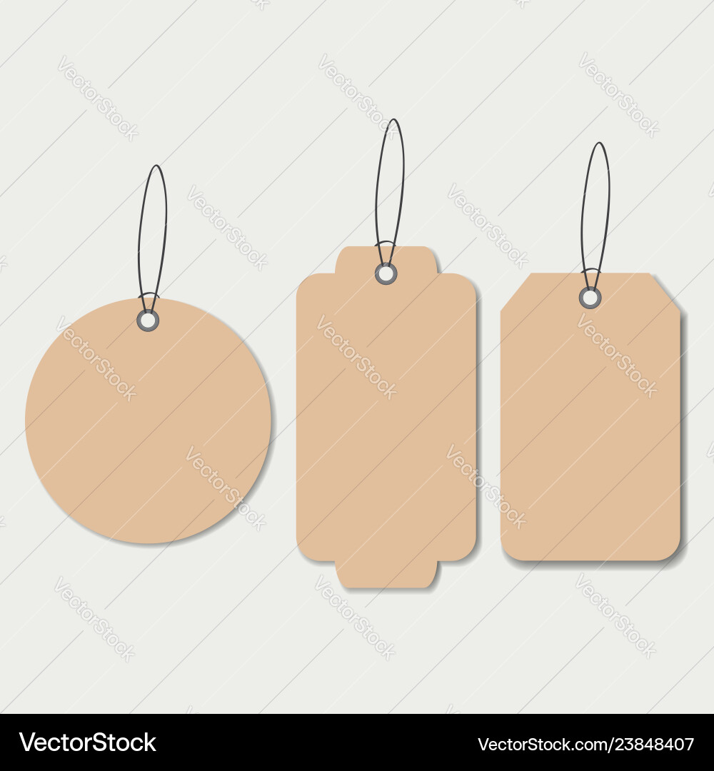 Cardboard tags Royalty Free Vector Image - VectorStock