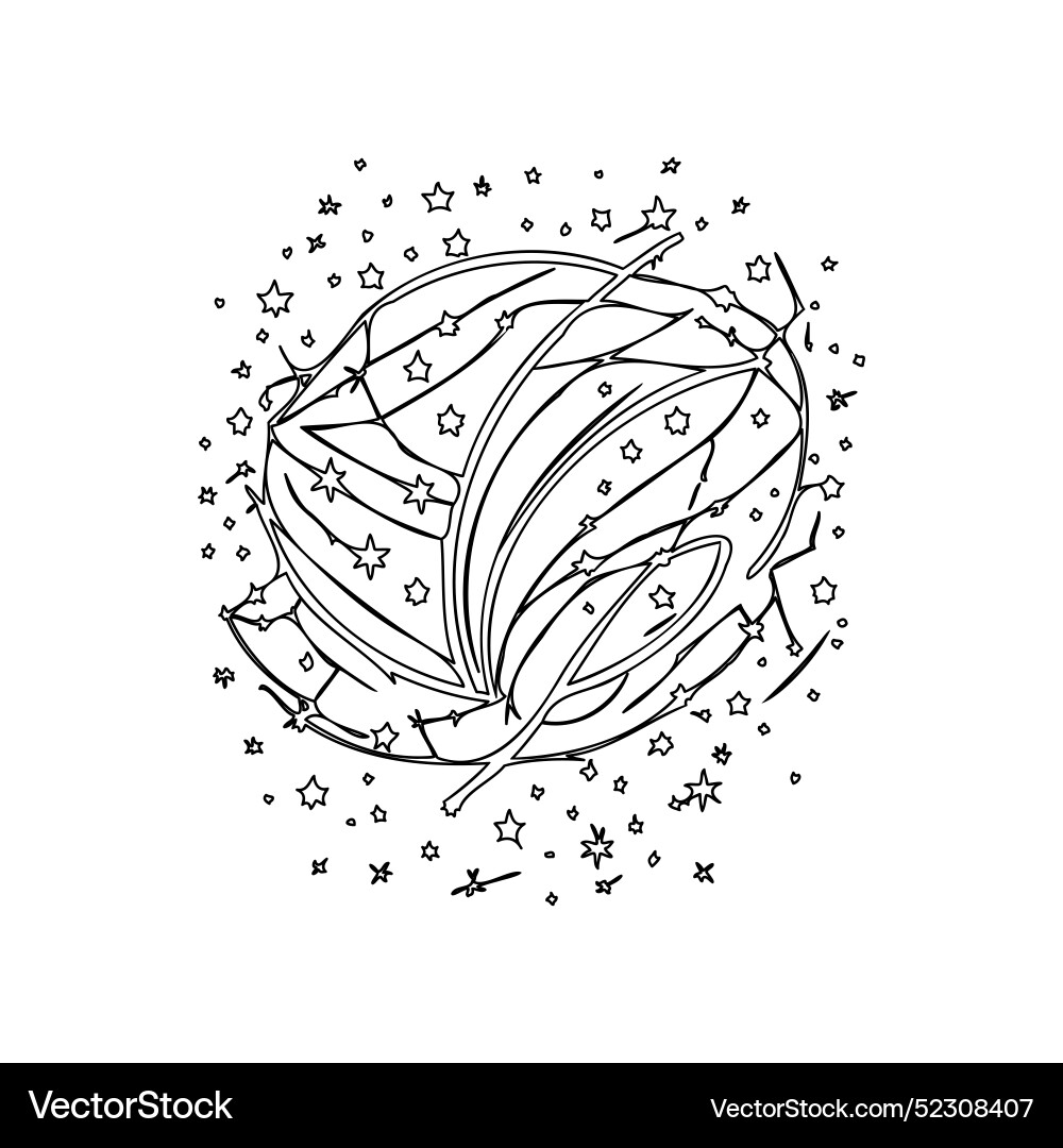 Constellations outline sketch Royalty Free Vector Image