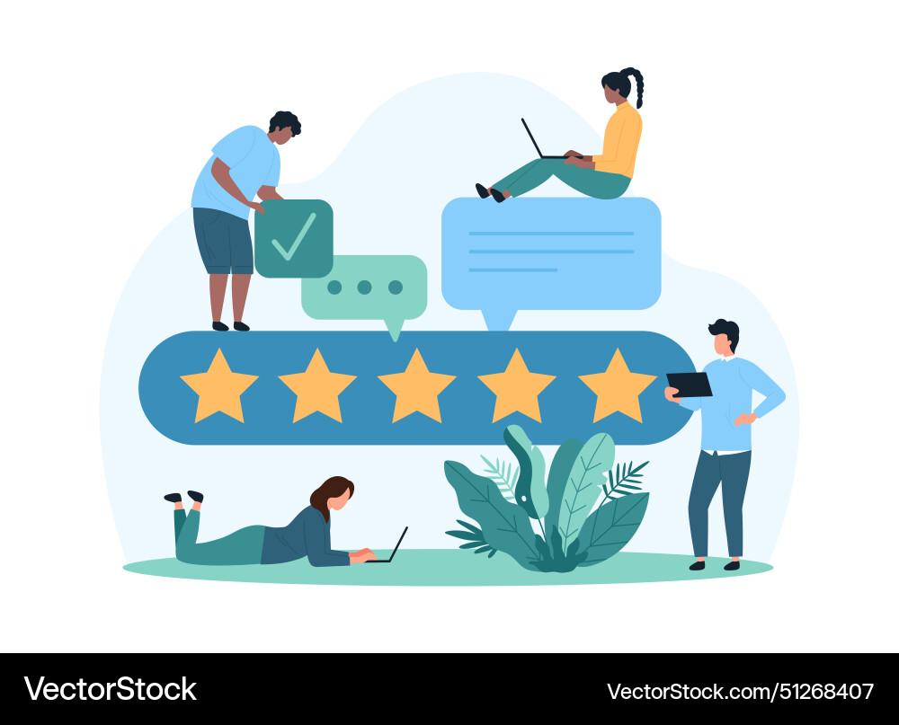 Customer review feedback of clients experience Vector Image