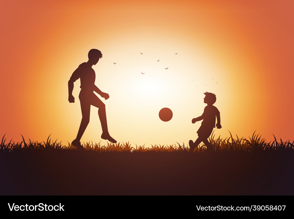 Friendly family and father day Royalty Free Vector Image