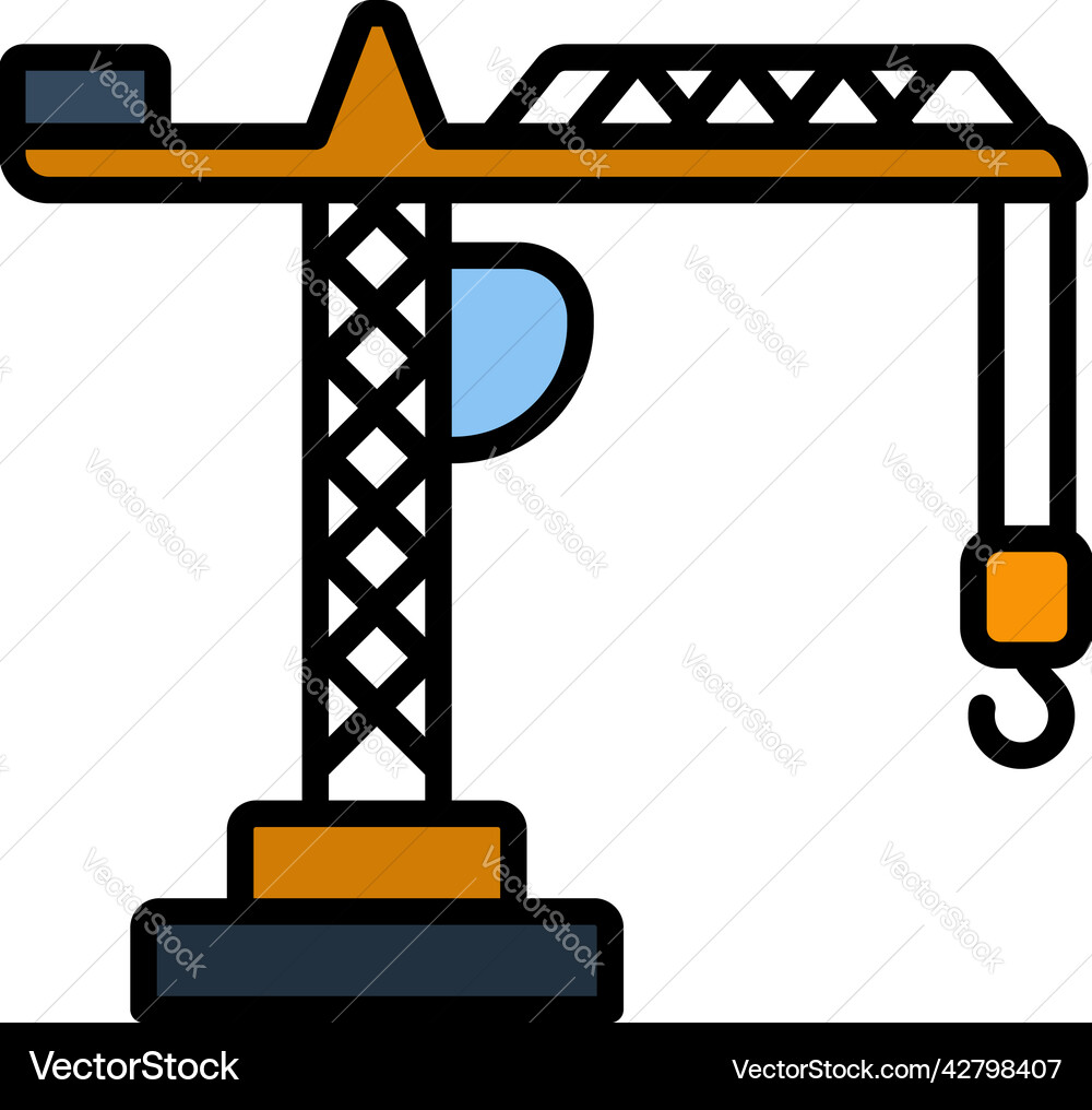 Icon of crane Royalty Free Vector Image - VectorStock