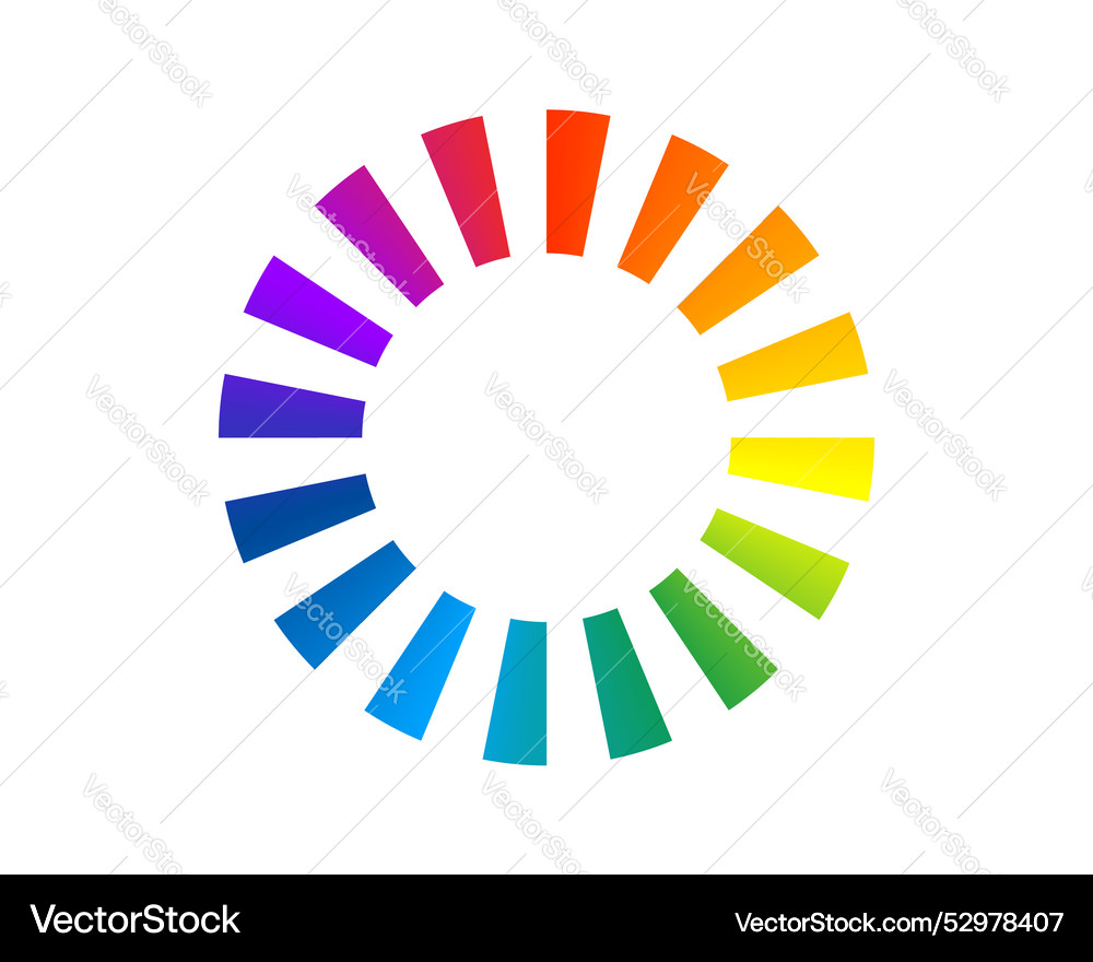 Loading bar status icon loaded rainbow icons Vector Image