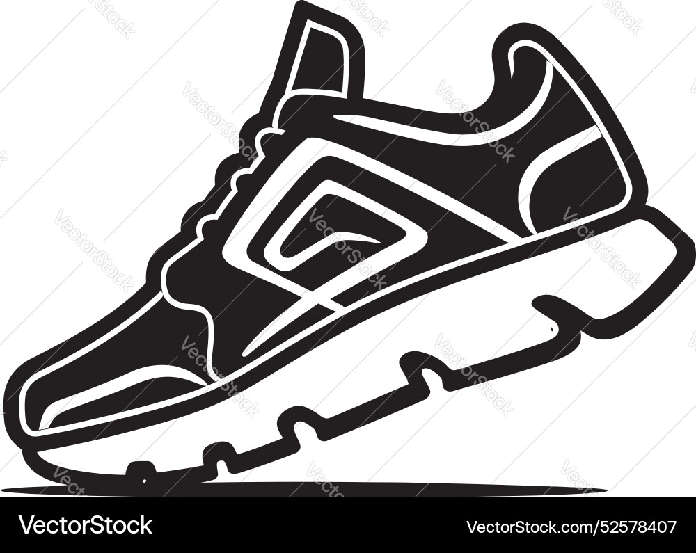 Nova stride futuristic running shoe icon Vector Image
