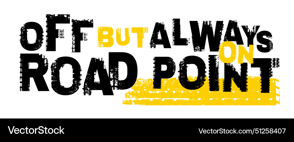 Off road lettering-08 Royalty Free Vector Image