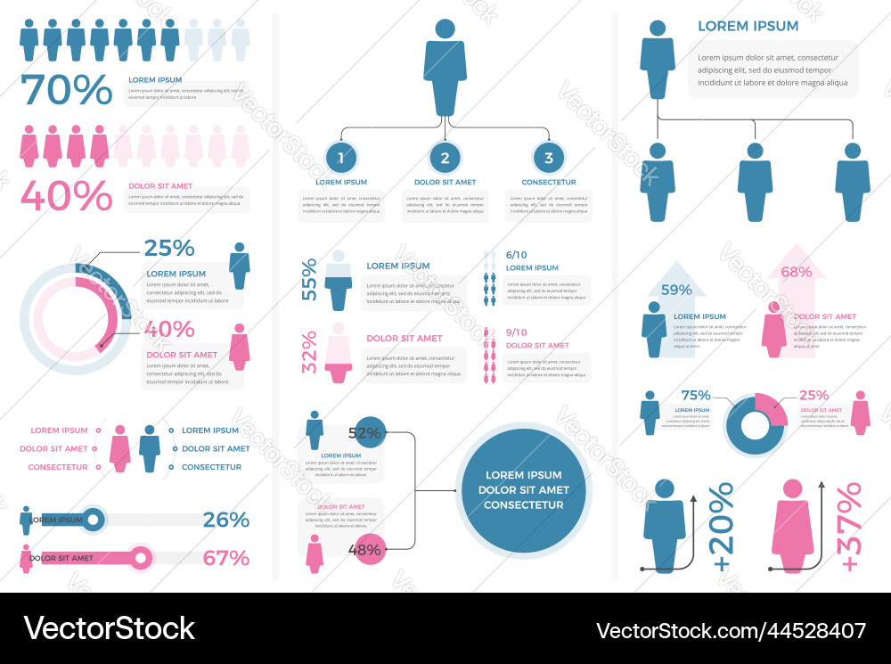 People infographics Royalty Free Vector Image - VectorStock