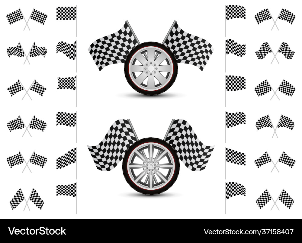 Racing flag design isolated on white background Vector Image