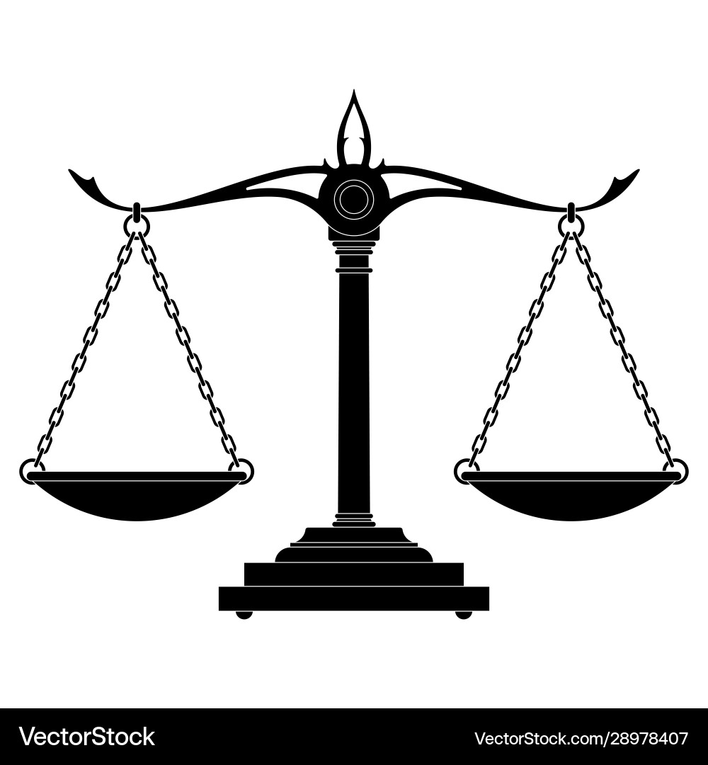 Scales justice Royalty Free Vector Image - VectorStock