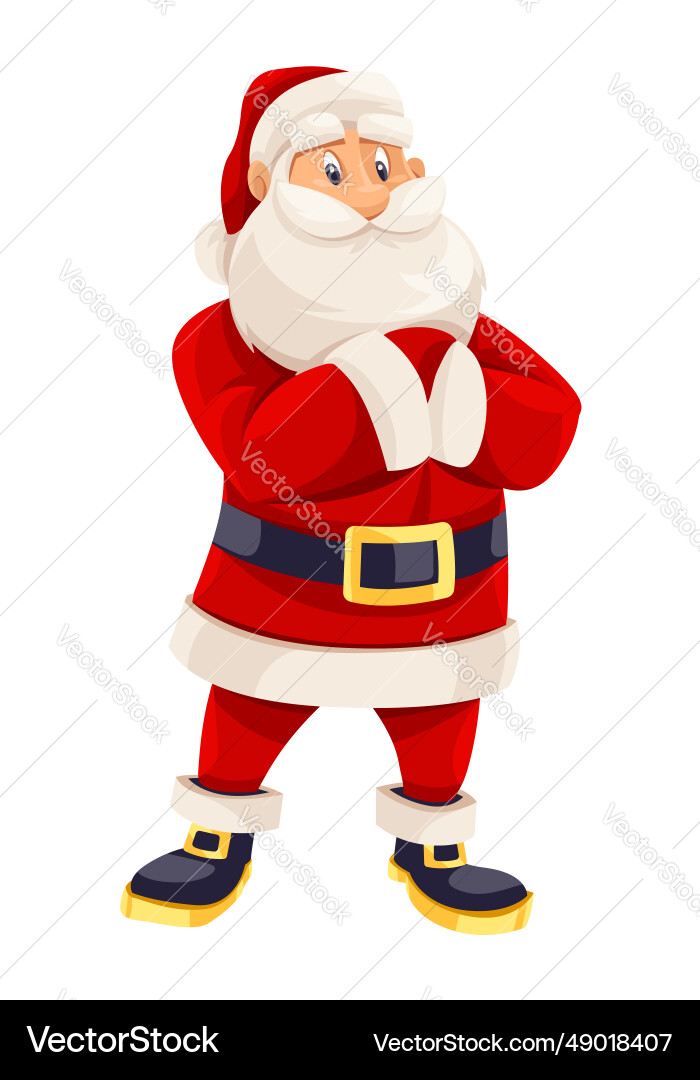 Smiling santa claus in red suit Royalty Free Vector Image