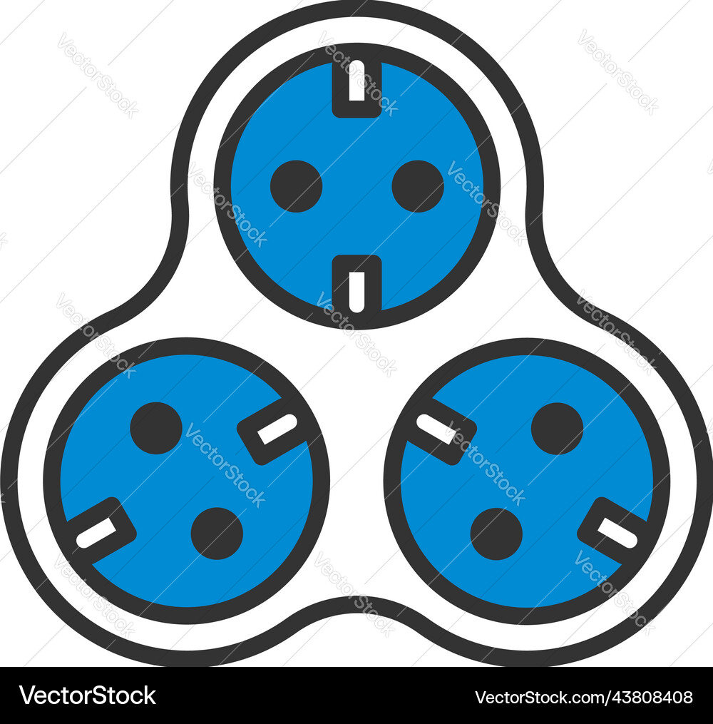 Ac splitter icon Royalty Free Vector Image - VectorStock