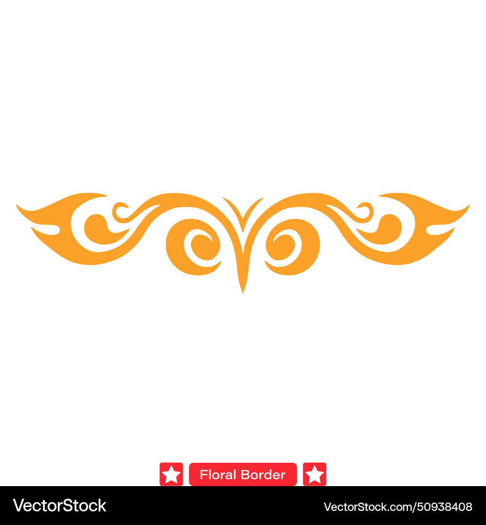 Blossoming borders intricate floral silhouette Vector Image