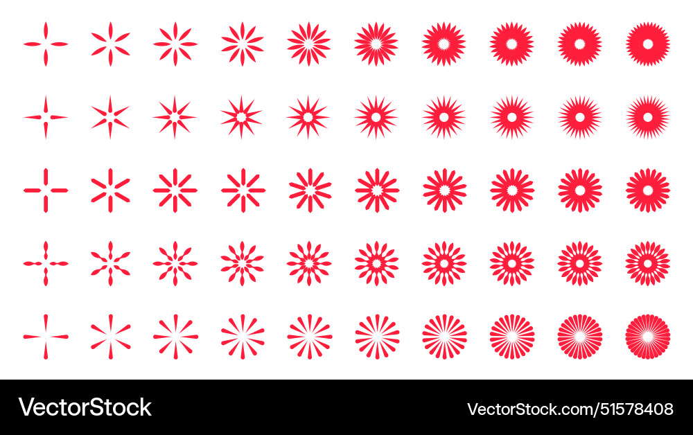 Collection red stars stickers and badges Vector Image