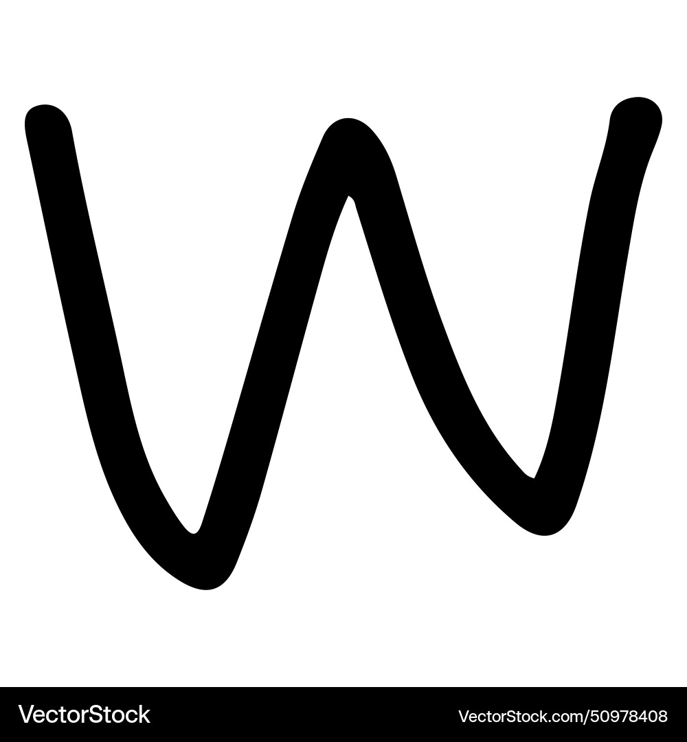 English alphabet w 5 Royalty Free Vector Image