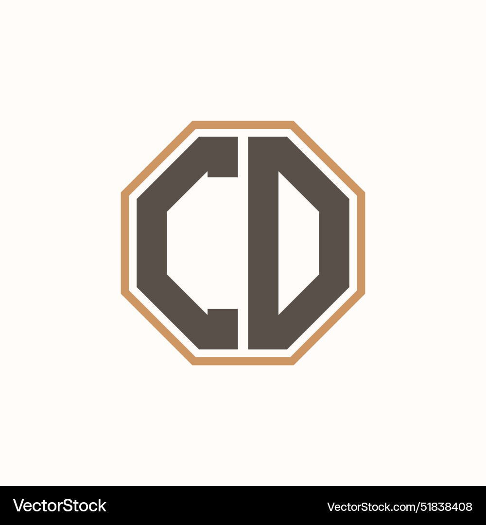 Modern letter cd logo for corporate business Vector Image