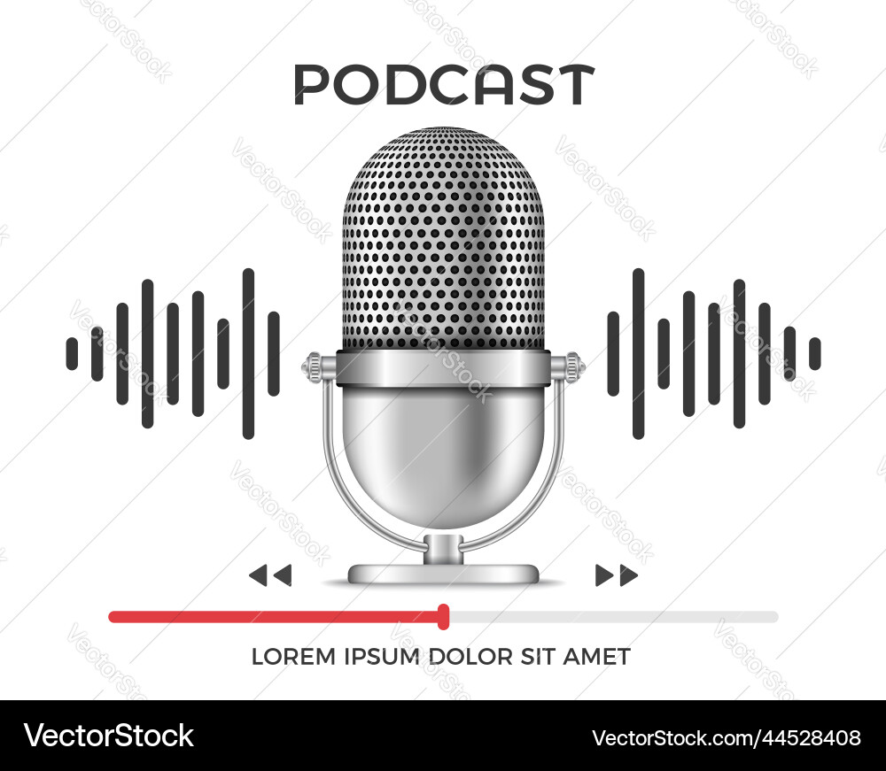 Podcast banner Royalty Free Vector Image - VectorStock