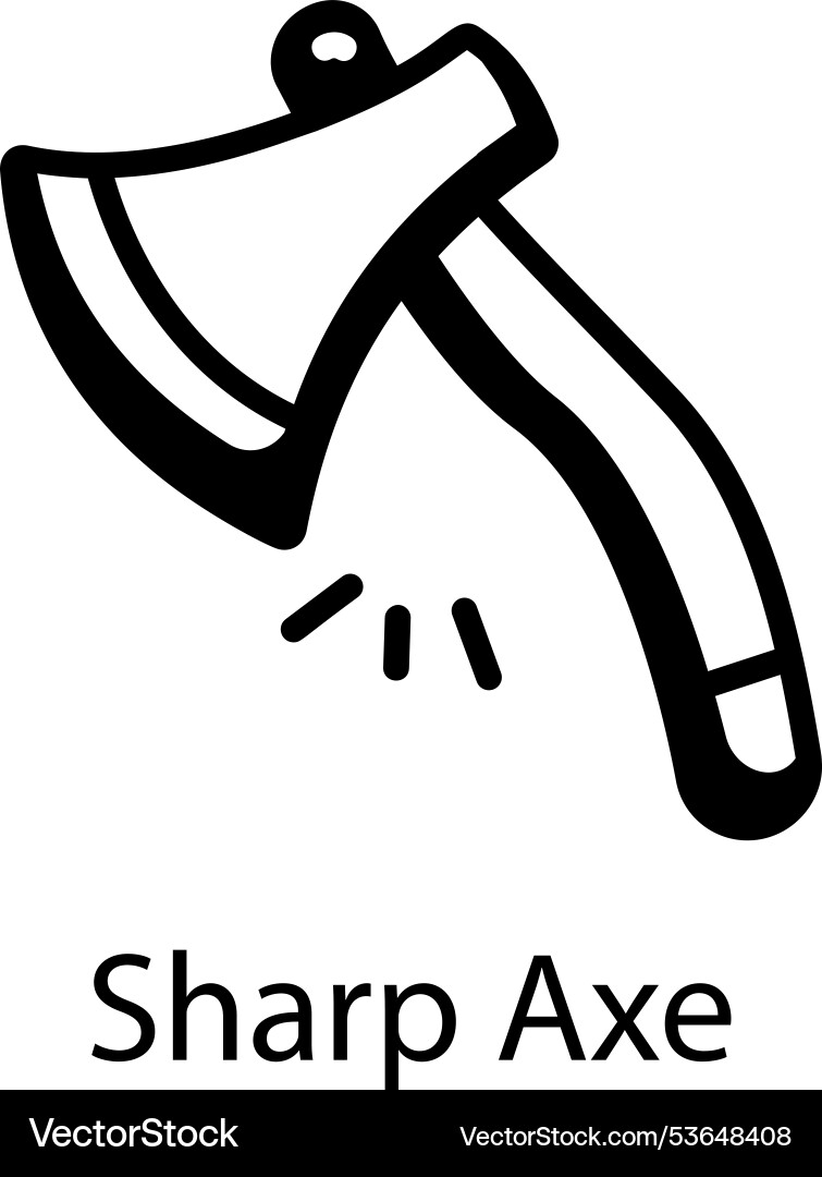 Sharp axe Royalty Free Vector Image - VectorStock