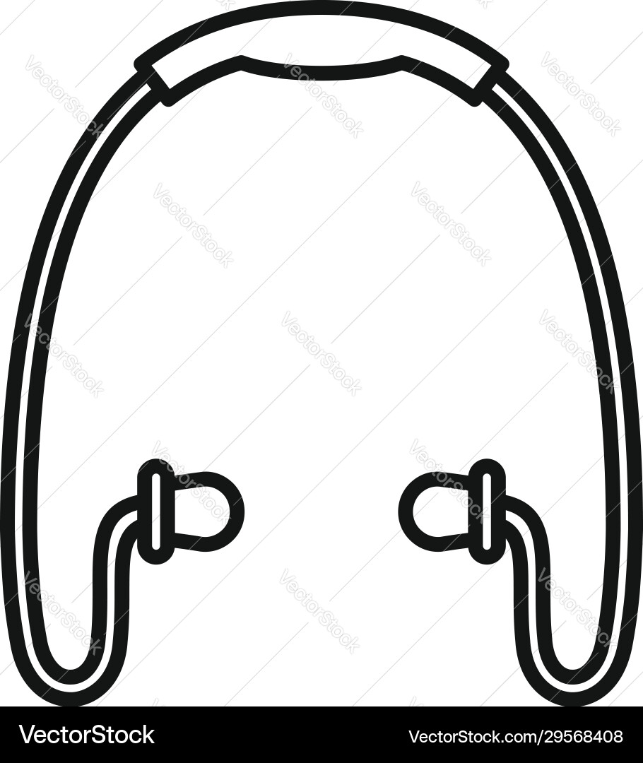 Earbuds Outline Outline Earphones, Wireless And Corded Dj Music