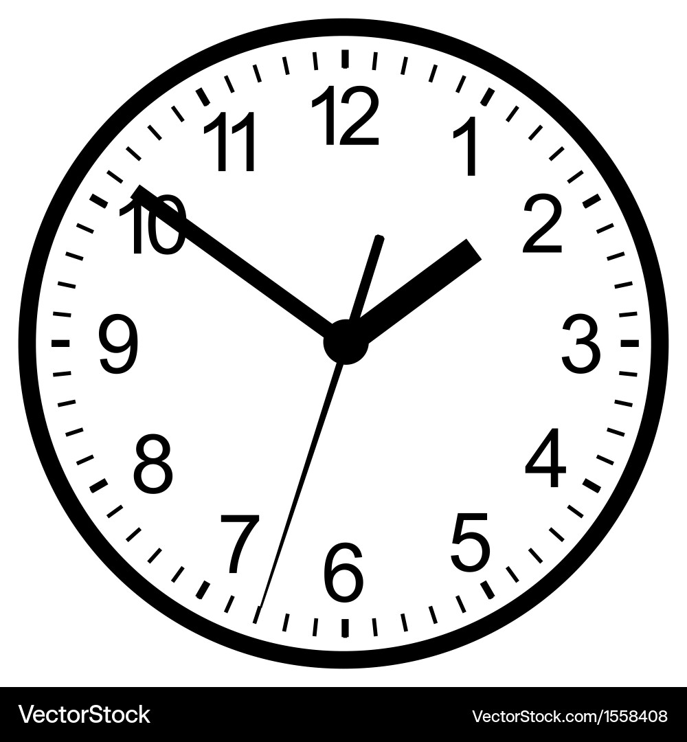 Wall mounted digital clock Royalty Free Vector Image