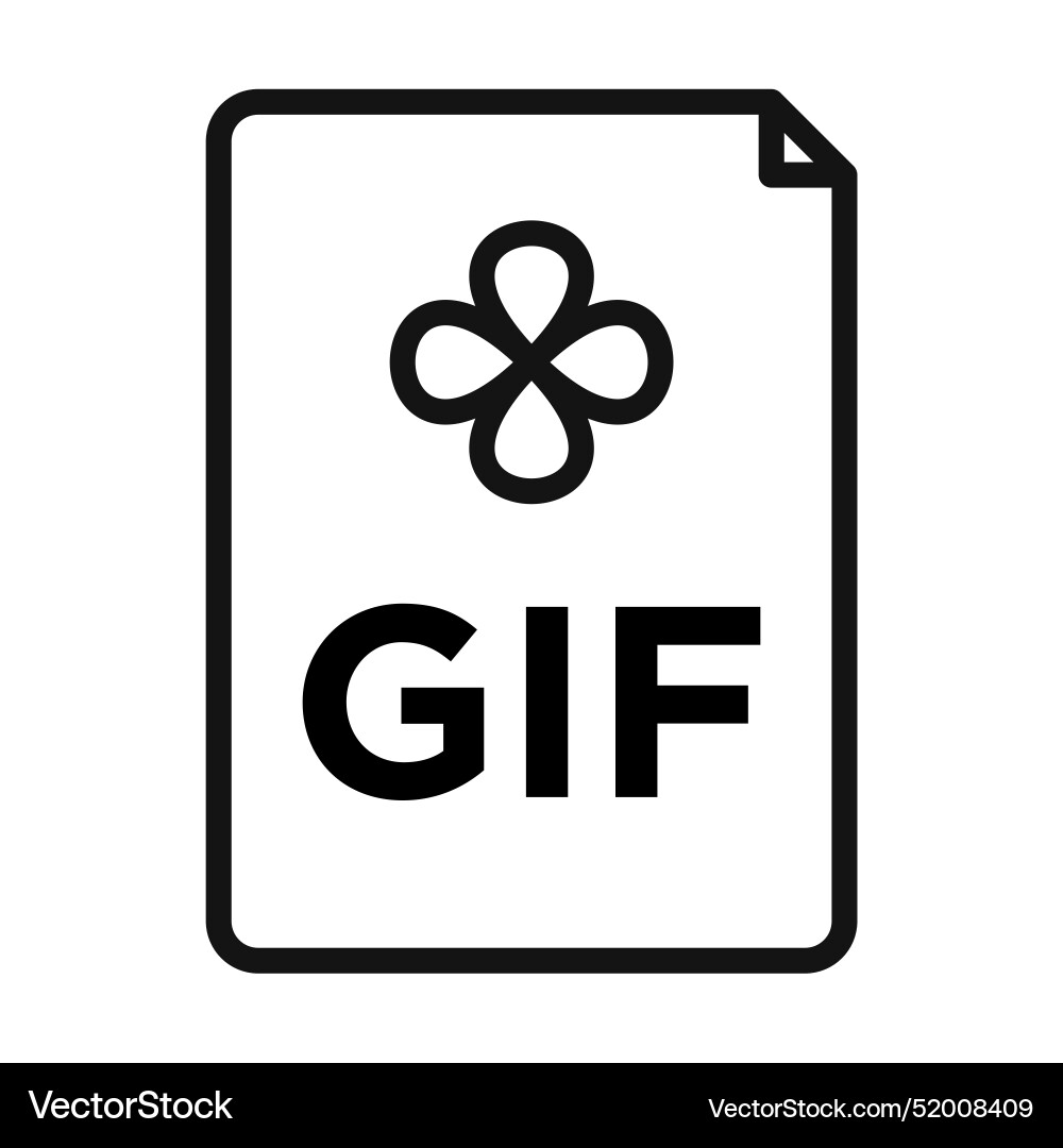 Animated gif icon for creative content Royalty Free Vector