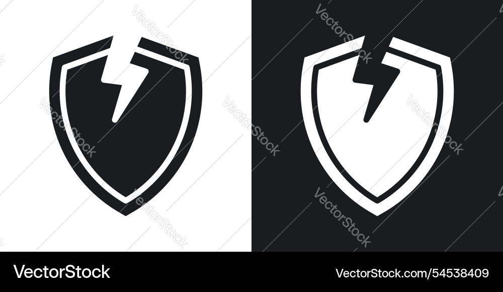 Broken shield icon Royalty Free Vector Image - VectorStock