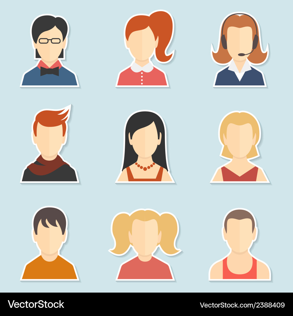 Diverse People Icons Royalty Free Vector Image