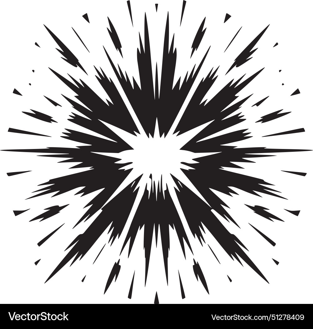 Explosion - minimalist and flat logo Royalty Free Vector