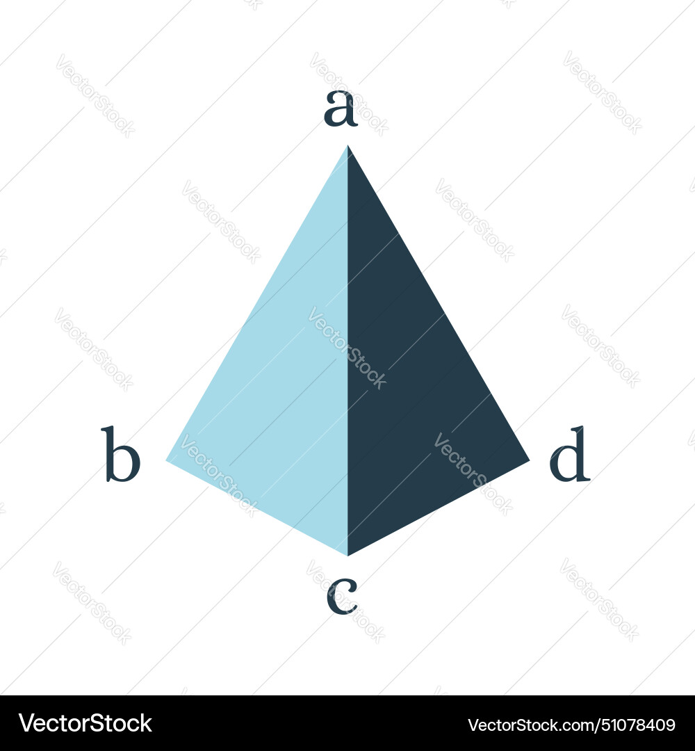 Geometric pyramid Royalty Free Vector Image - VectorStock