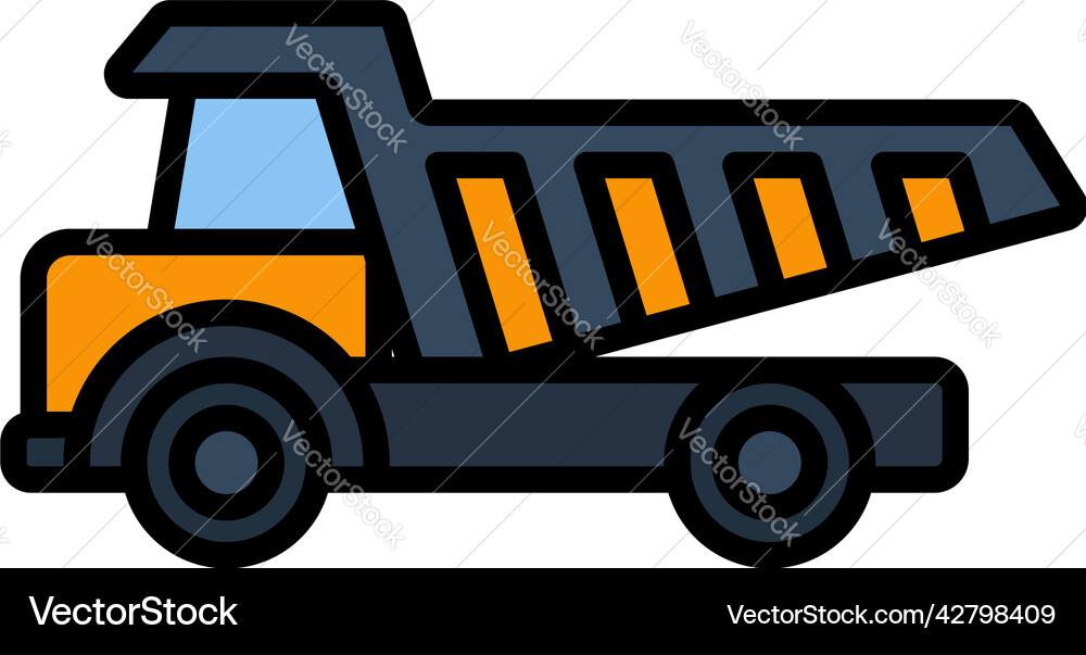 Icon of tipper Royalty Free Vector Image - VectorStock