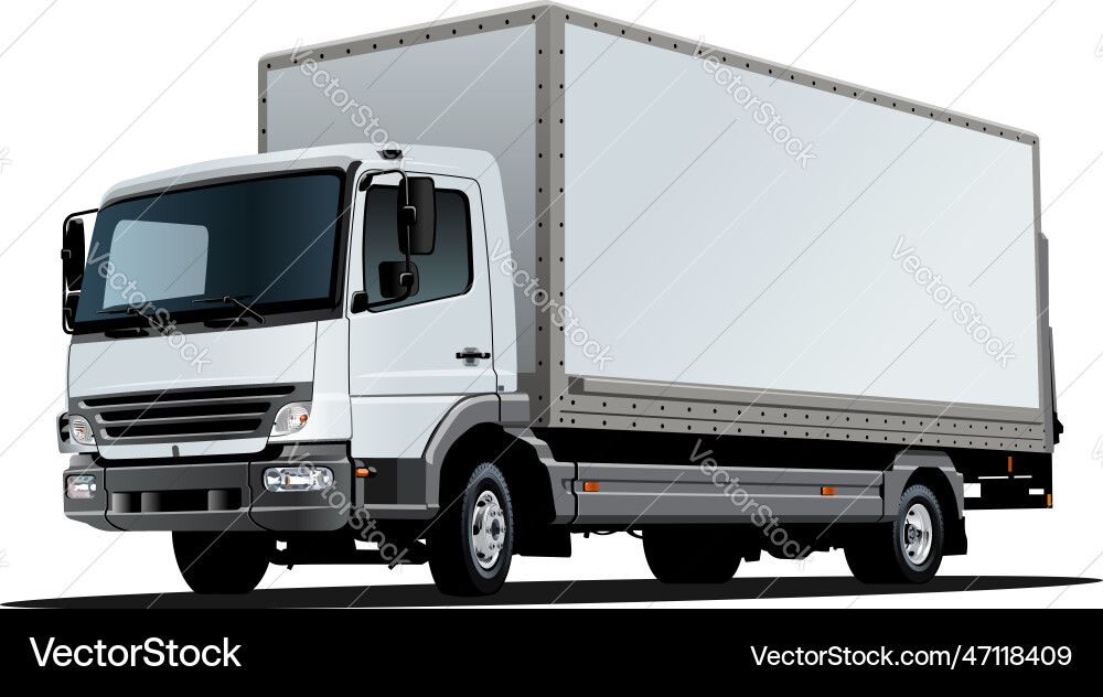 Truck template isolated on white Royalty Free Vector Image