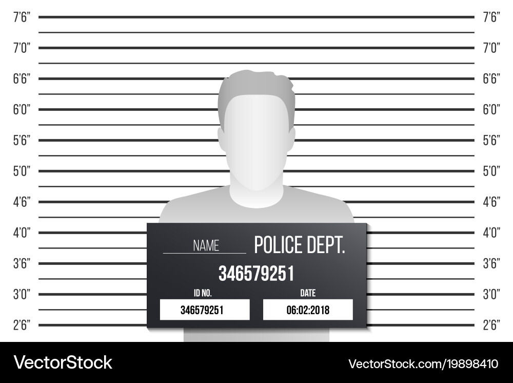 Creative of police lineup Royalty Free Vector Image