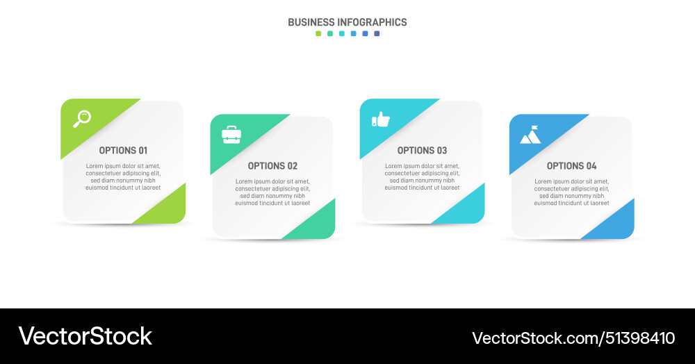 Horizontal progress bar featuring 4 arrow-shaped Vector Image
