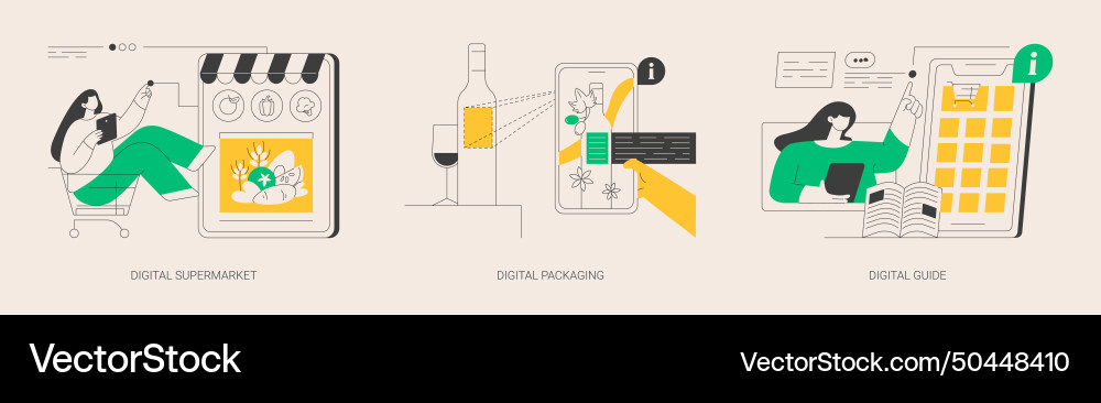 Online services abstract concept Royalty Free Vector Image