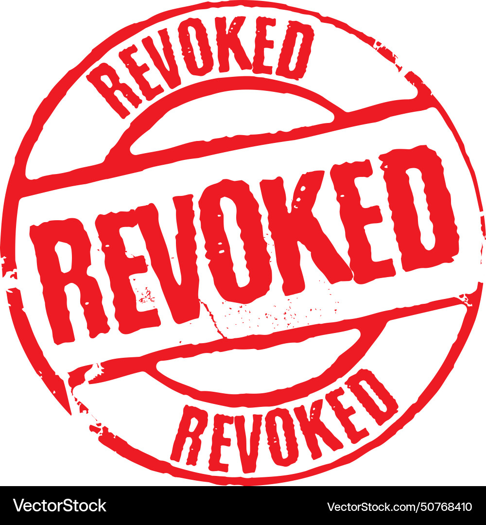 Revoked stamp Royalty Free Vector Image - VectorStock