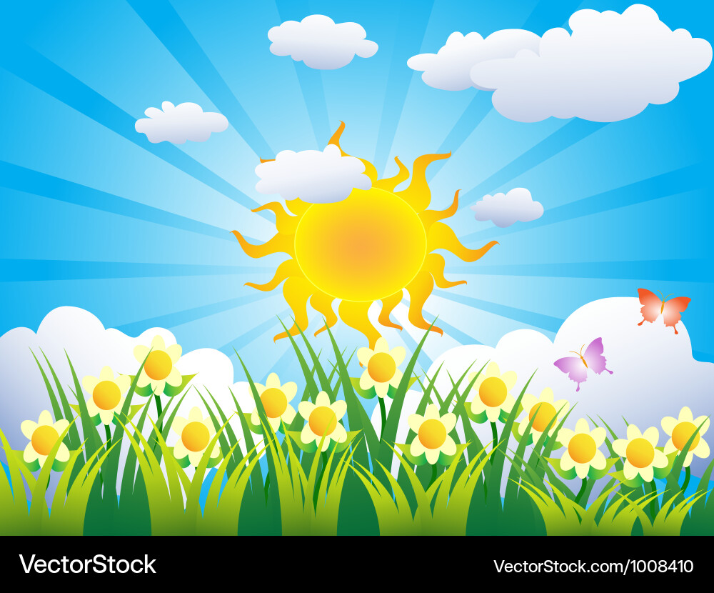 Sunny day Royalty Free Vector Image - VectorStock