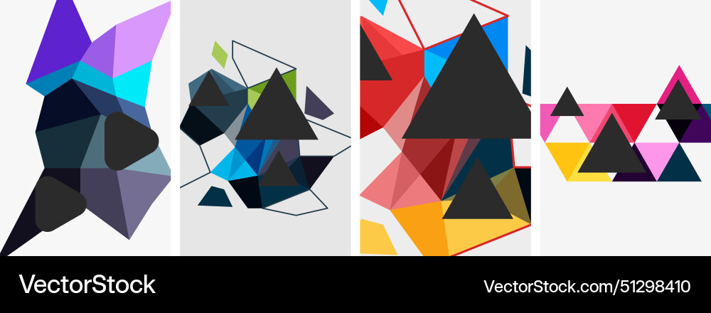 Triangle geometric abstract backgrounds Royalty Free Vector