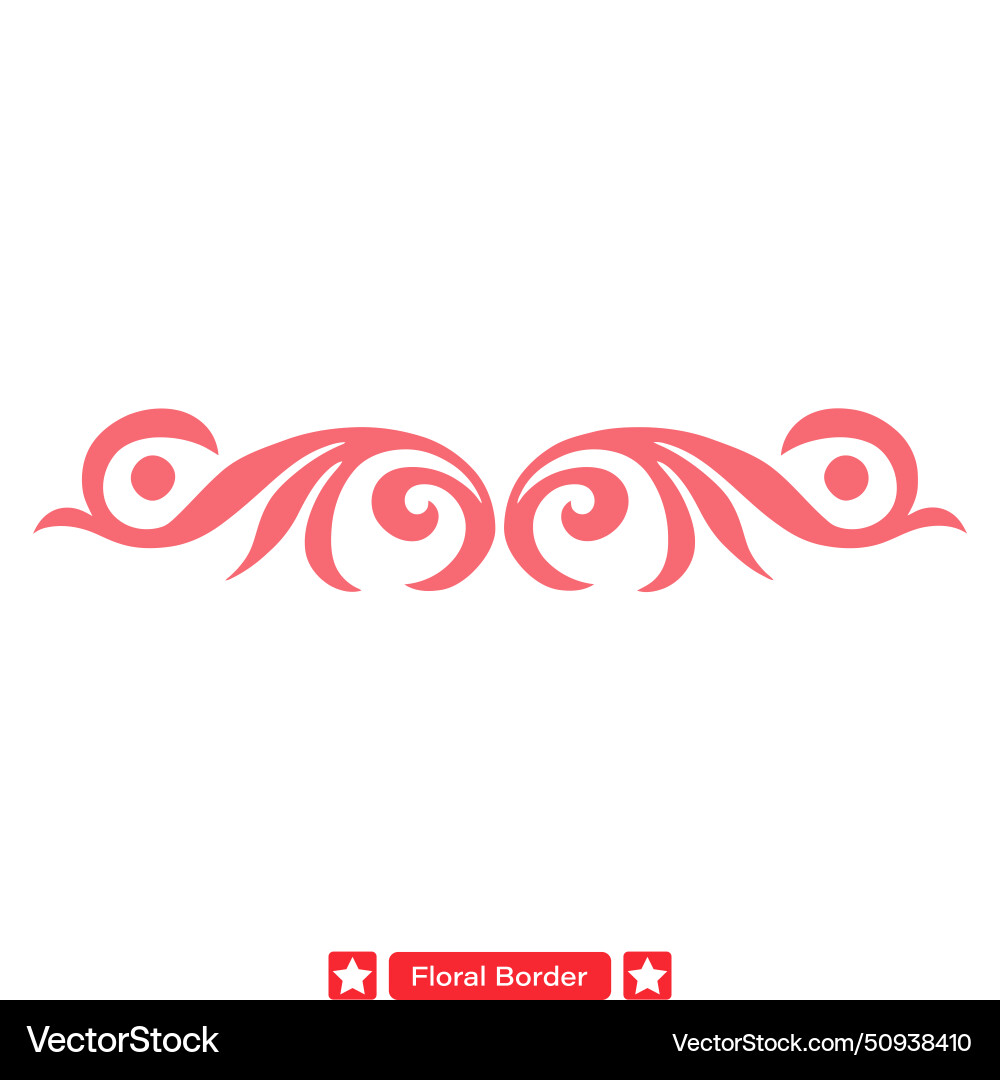 Whimsical garden borders charming floral Vector Image